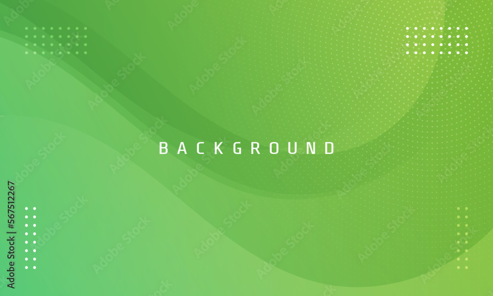 Minimal green background with dynamic waves and halftone combination ...