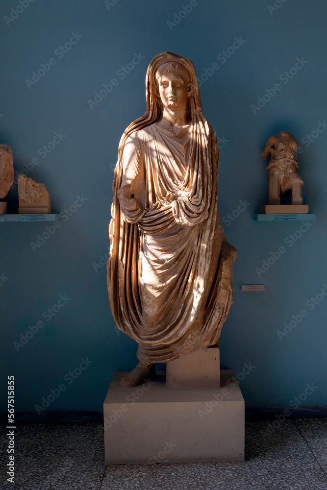 Statue of Roman Emperor Tiberius Julius Caesar Augustus, at the ...