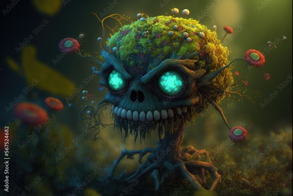 Infected forest flora, zombie pathogen changes any plant and forms ...