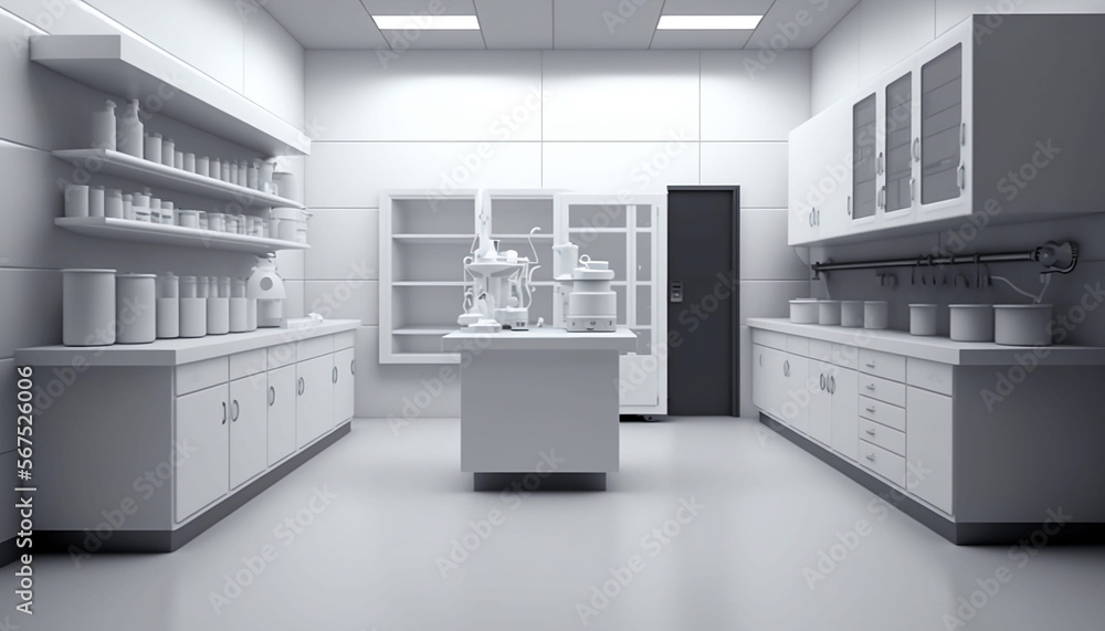Clean Laboratory Background Wallpaper AI Generated Stock Illustration ...