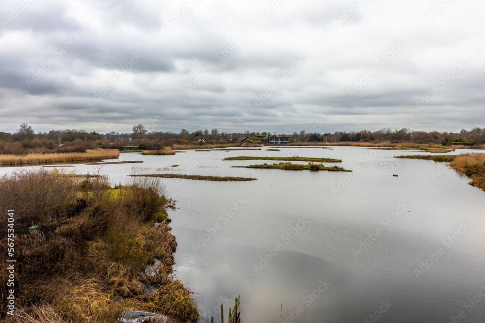 London Wetland centre, a wetland nature reserve in Barnes. Formed from ...