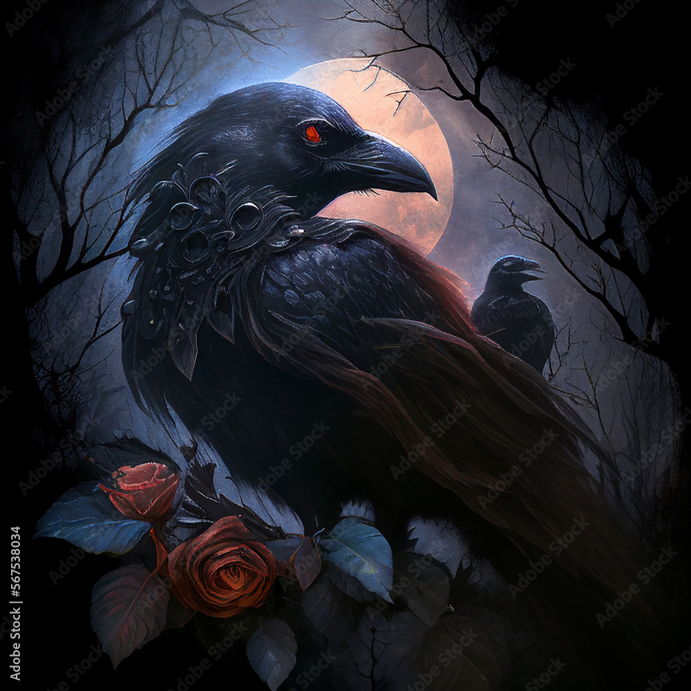 Raven Stock Illustration | Adobe Stock