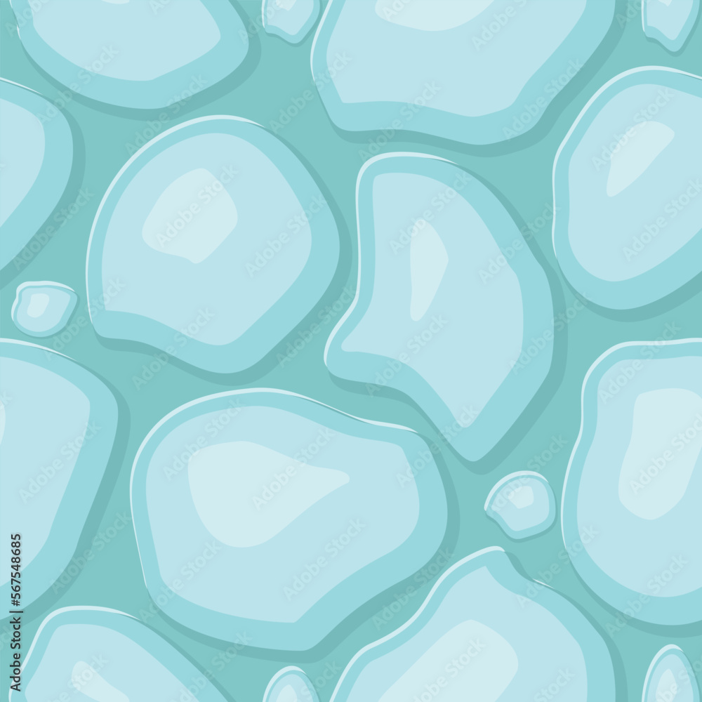 Cartoon game texture, ice surface seamless pattern. Game asset walls ...