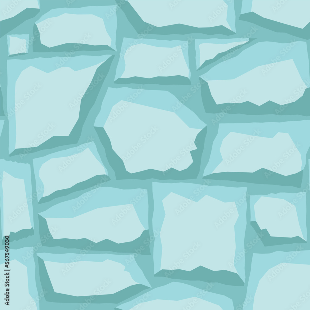 Cartoon game texture, ice surface seamless pattern. Game asset walls ...