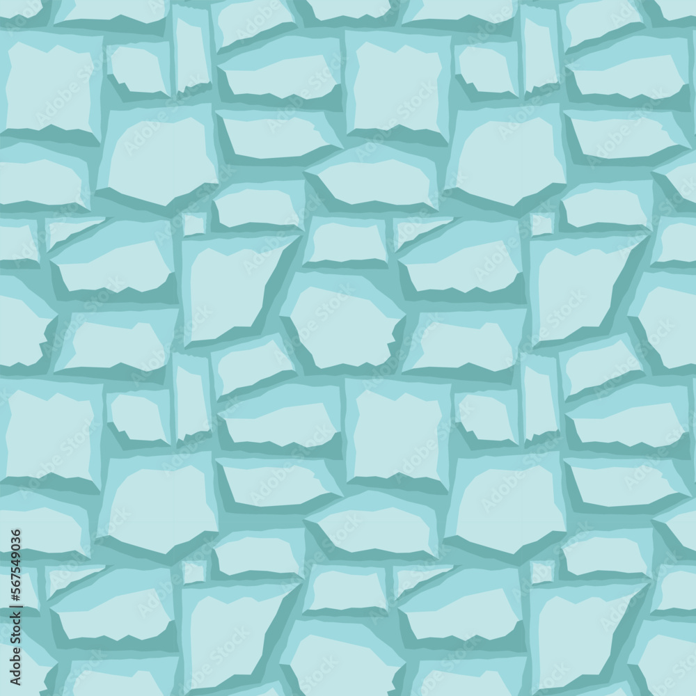 Cartoon game texture, ice surface seamless pattern. Game asset walls ...