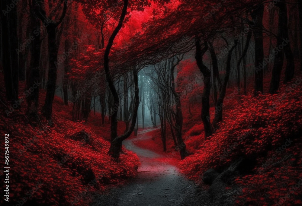 An AI-Generated Render of a Dark, Eery, and Supernatural Forest: A ...