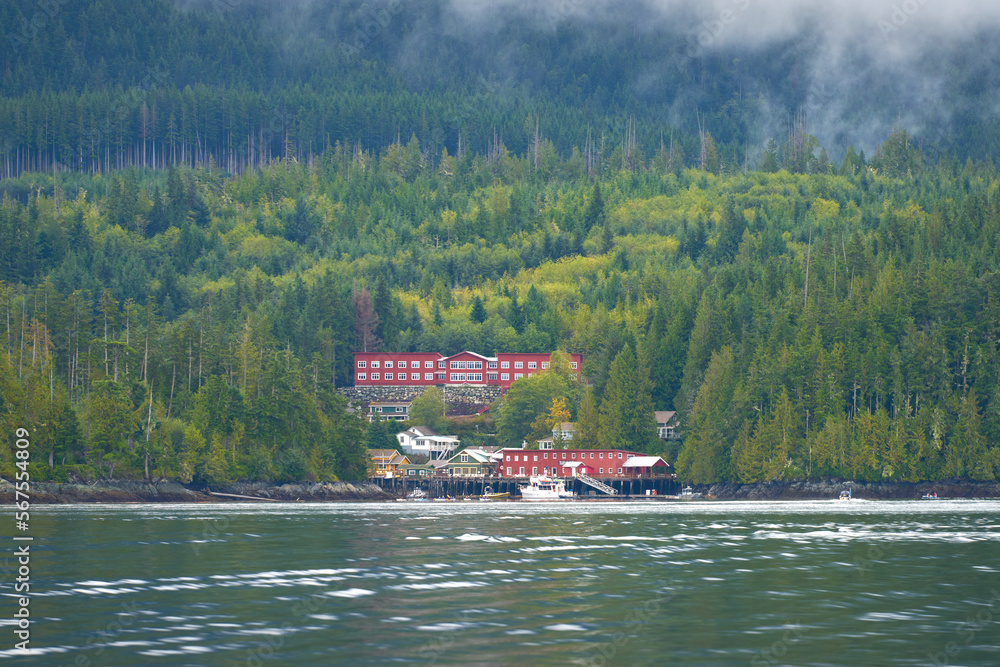 Telegraph Cove Village North Vancouver Island. The view of Telegraph ...