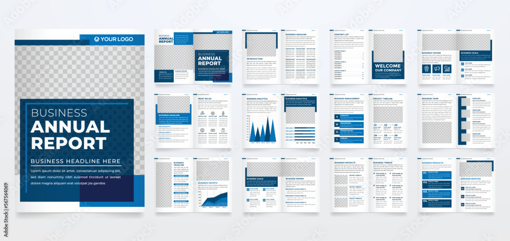 Business Brochure Template with modern and minimalist style use for ...