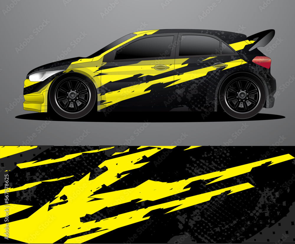 car wrap vector designs with abstract grunge background for vehicle ...
