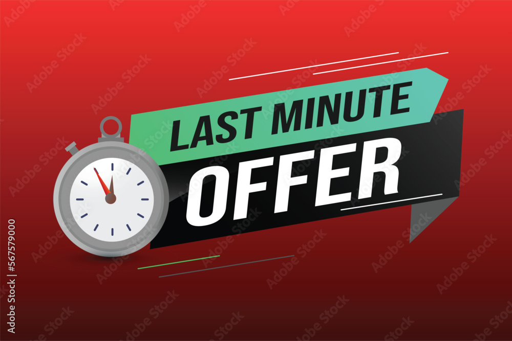 Last minute offer watch countdown Banner design template for marketing ...