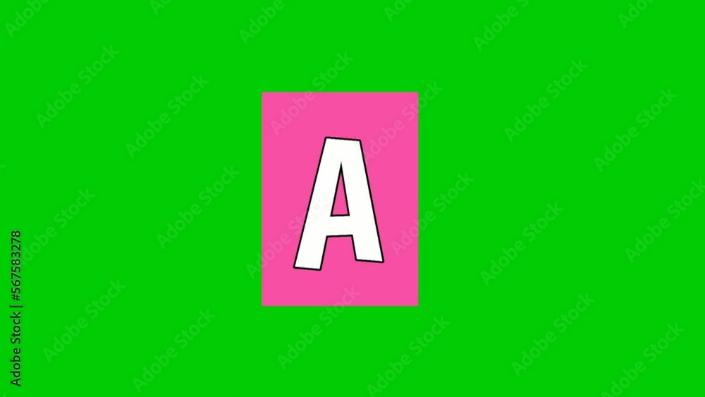 Animation variations of A letter on green screen.4K alphabet motion ...