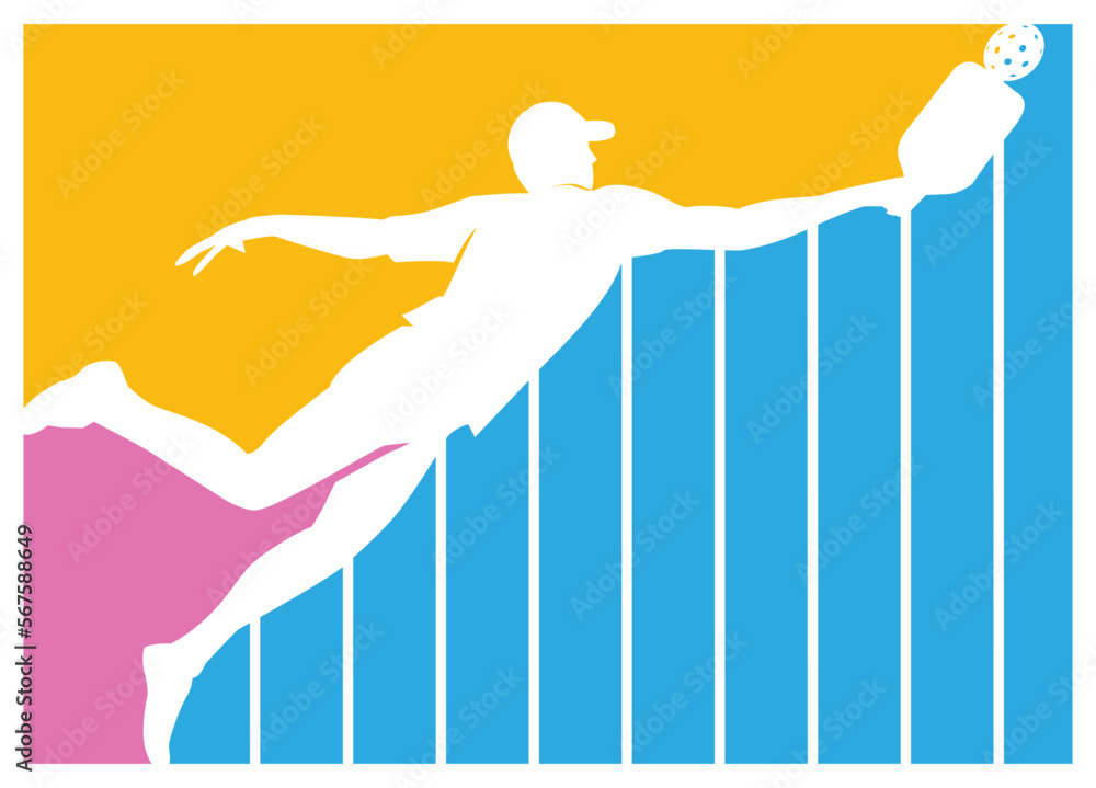 Premium editable vector file of pickleball player visual statistic in ...