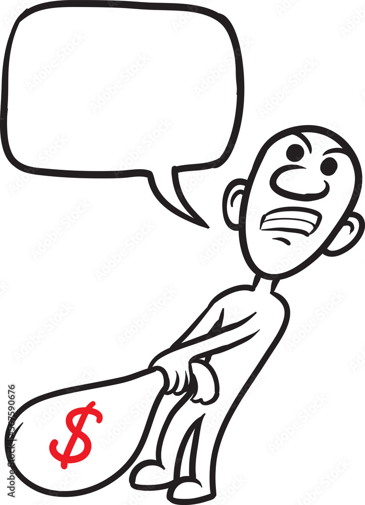 PNG image with transparent background of doodle small person dragging ...