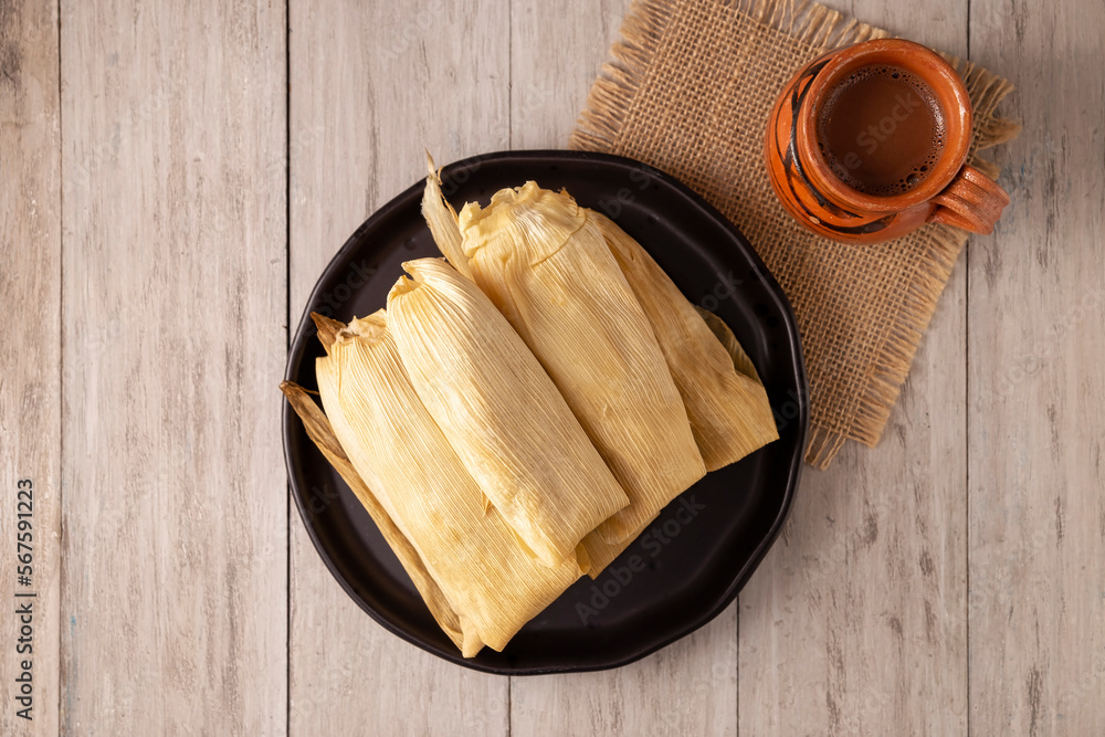 Tamales. Prehispanic dish typical of Mexico and some Latin American ...