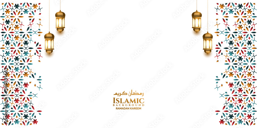 colorful pattern arabic ramadan kareem milad un nabi eid mubarak isra ...