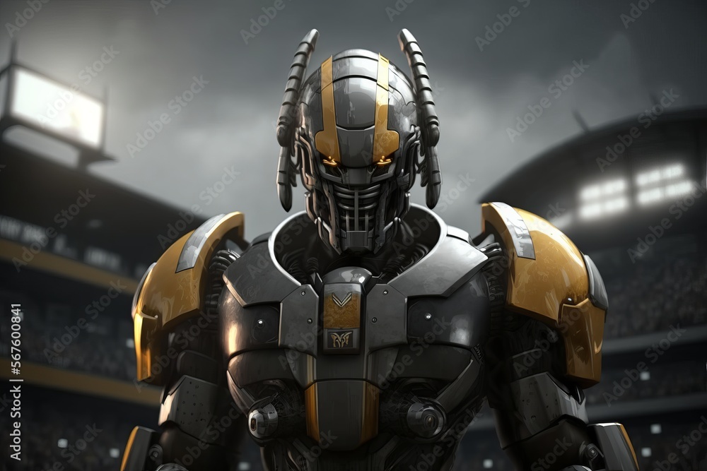 Pittsburgh Steelers Robot American Football Team Stock Illustration ...