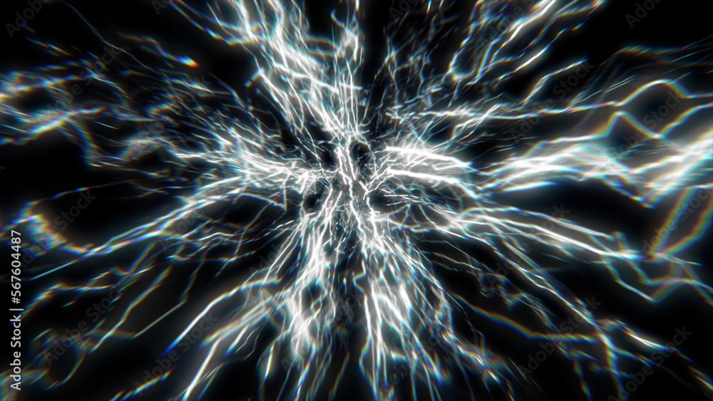 Electric bolt Render 3D illustratation Stock Illustration | Adobe Stock