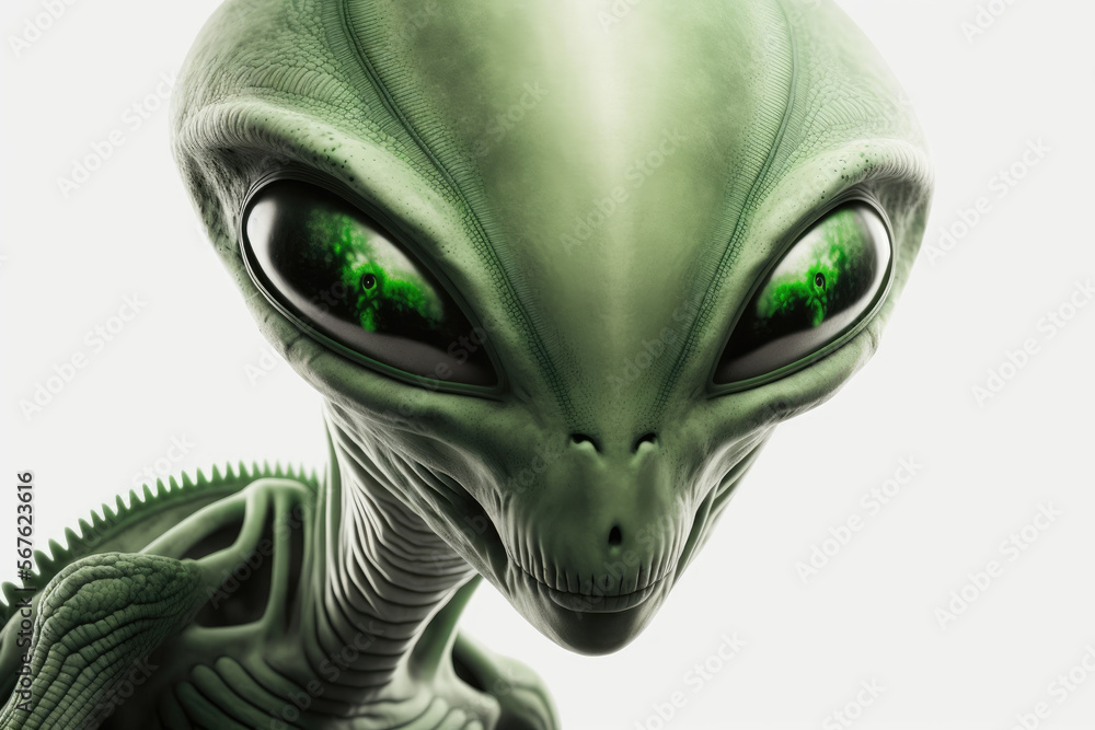 Green alien 3d closeup Bringing Alien Characters to Life: 3D Portraits ...