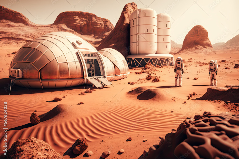 Terraforming Mars: The Creation of Extraterrestrial Cities colony Stock ...