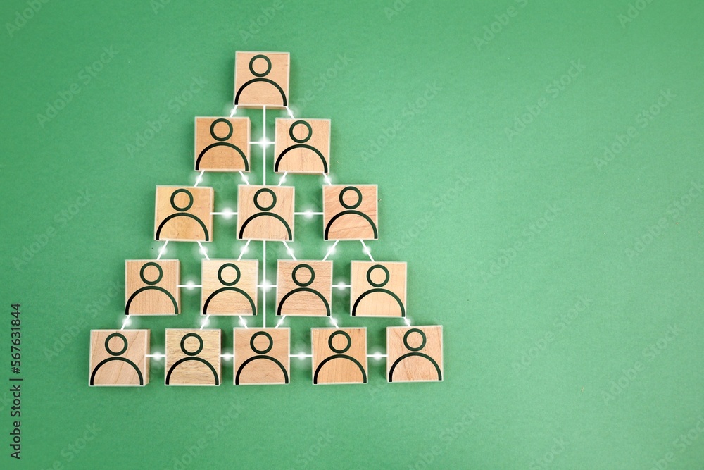 Foto de Icon of person or employee with Hierarchy system. recruiter ...