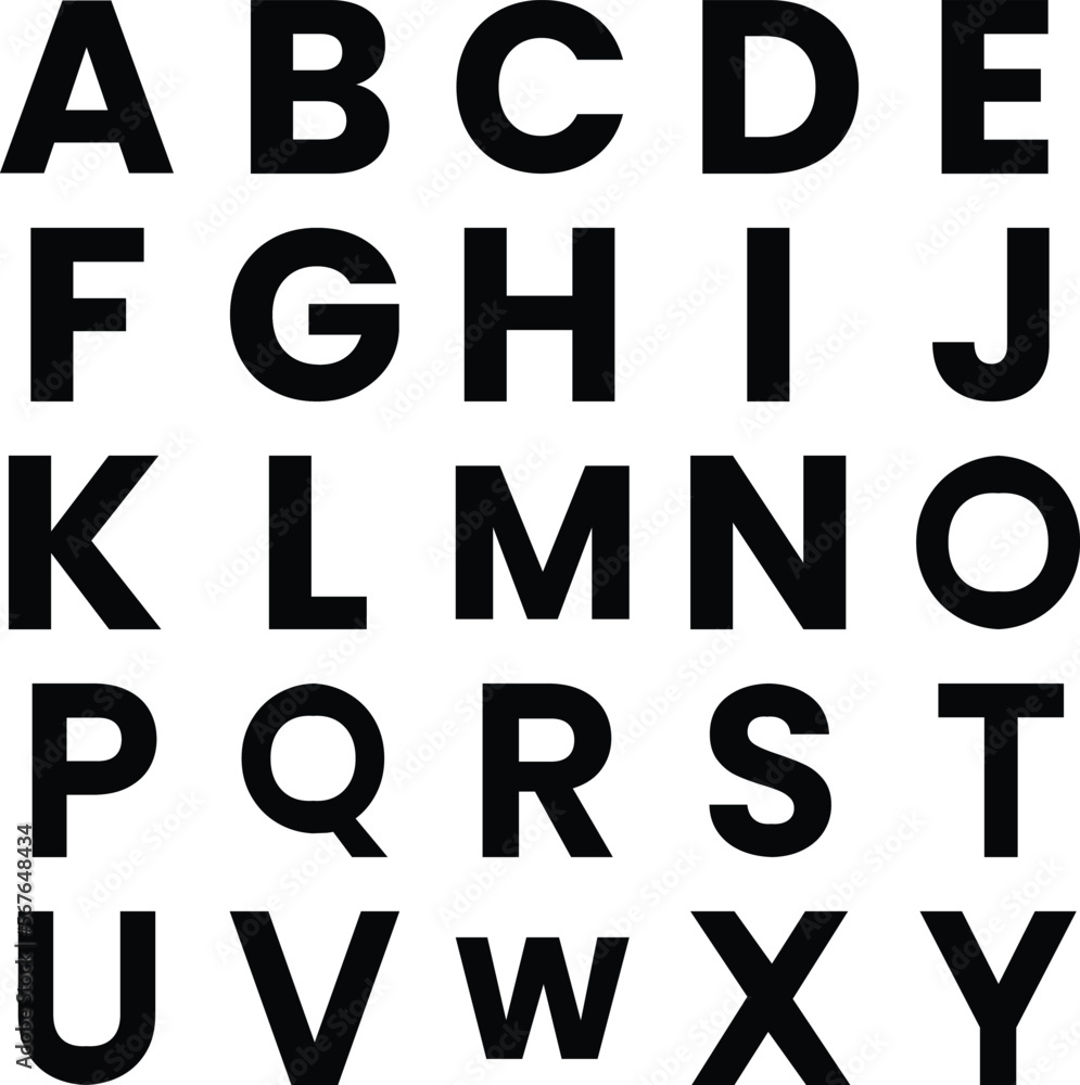 Alphabet icons pack, Alphabet vector icons set, Alphabet icons set ...