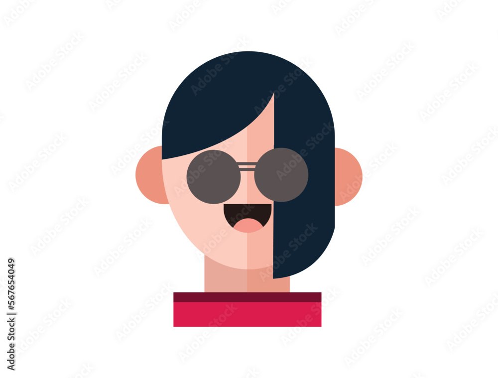 Girl profile photo icon, Women portraits. User photo. Perfect for ...