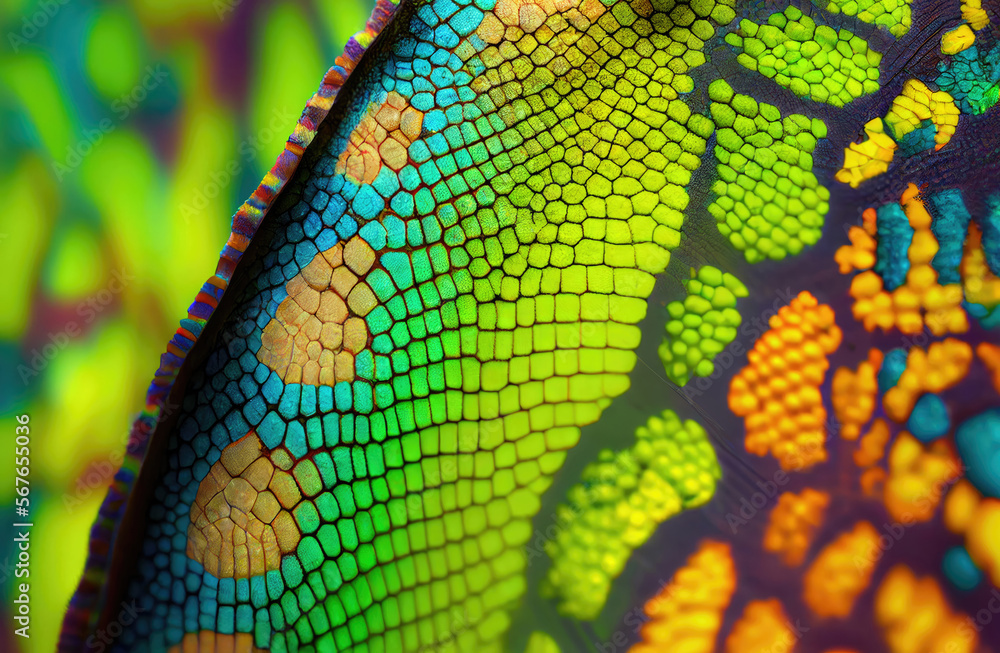 Chameleon Skin Texture Background, Colored Lizard Scales, Iguana ...