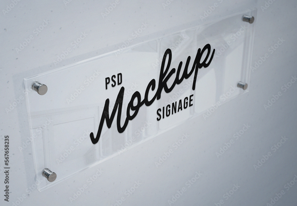 Transparent Sign Mockup Stock Template | Adobe Stock