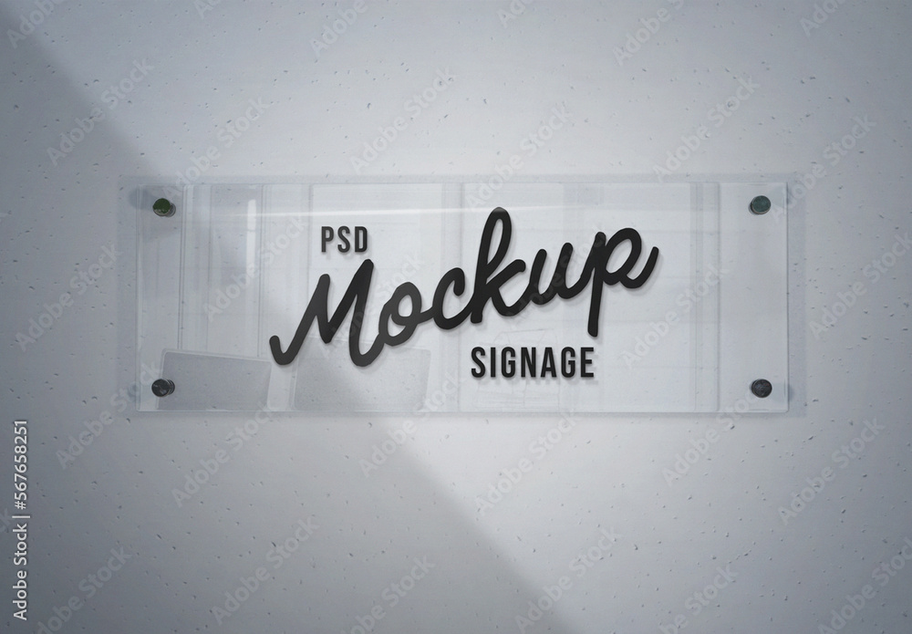 Transparent Sign Mockup Stock Template | Adobe Stock
