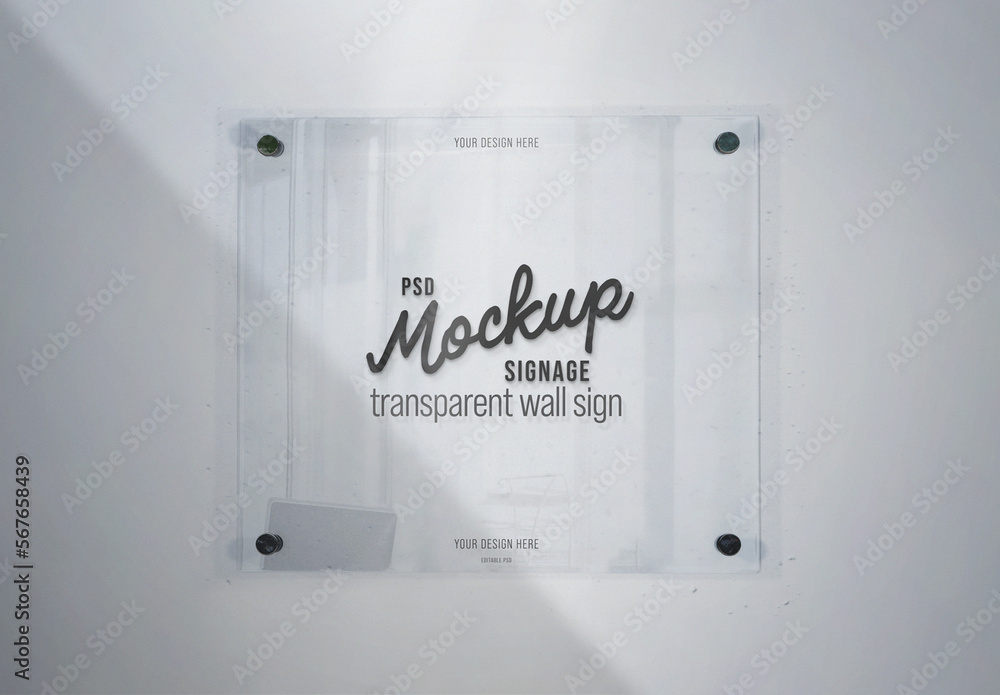 Transparent Sign Mockup Stock Template | Adobe Stock