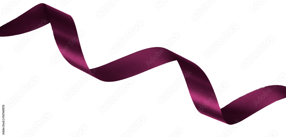 plum purple color ribbon on transparent background, PNG image. Stock ...