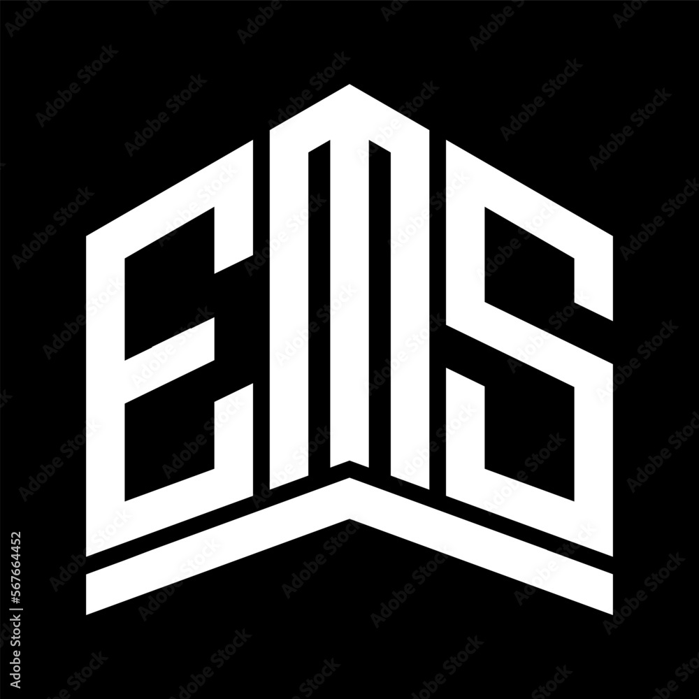 EMS letter logo design. EMS creative initials monogram vector letter ...