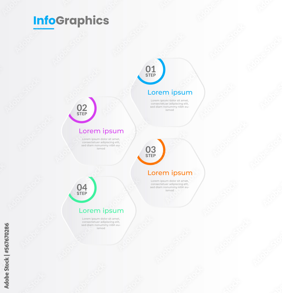 Infographic vector design with 4 options or steps. Infographics for ...
