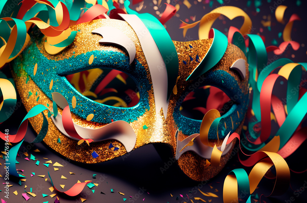 Carnival mask, colorful carnival mask, revelry, reveler The accessory ...