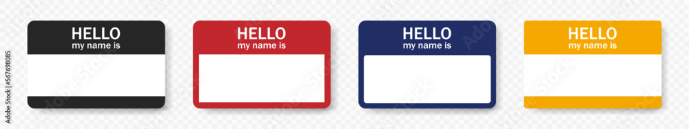 Hello my name is label sticker. Badge sticker Stock Vector | Adobe Stock