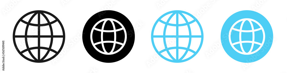 World web icon. Earth Illustration. WWW earth globe icons. Globe Symbol ...
