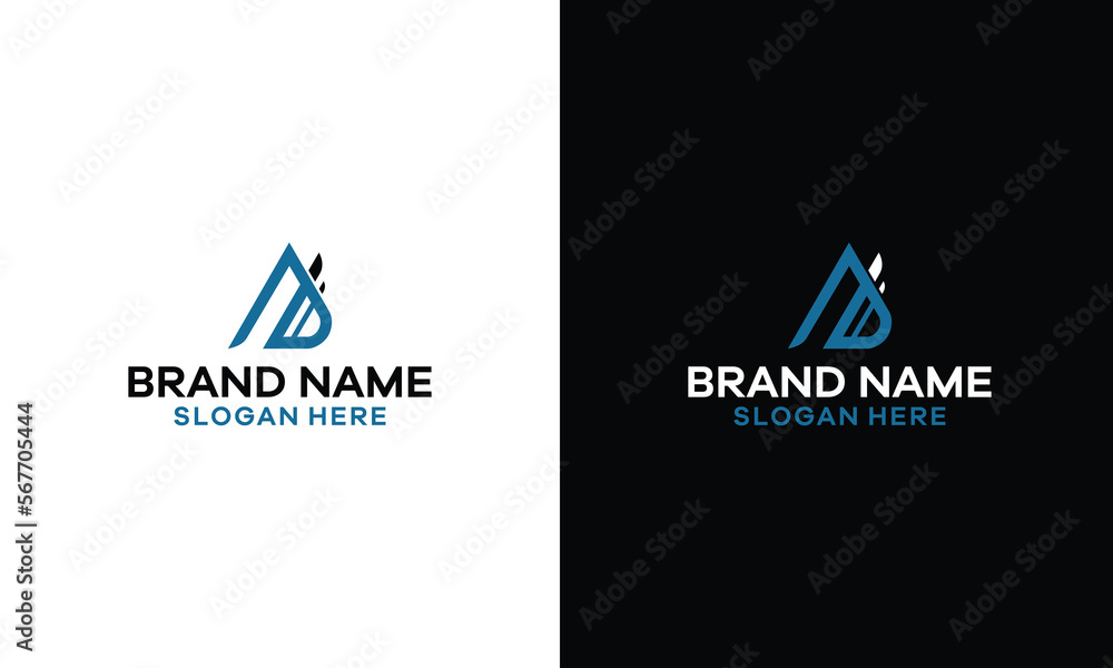 Abstract letter AD vector logo design, AD letter, text logo design ...