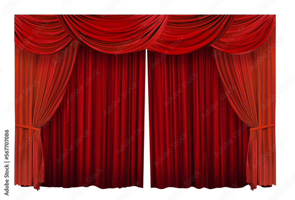 Red curtain element PNG format easy-to-use design elements Stock ...