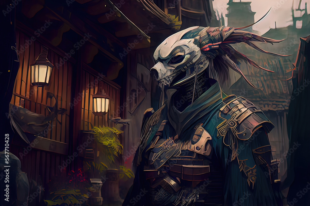 ai generated, close up, portrait of a steam punk, futuristic anime ...