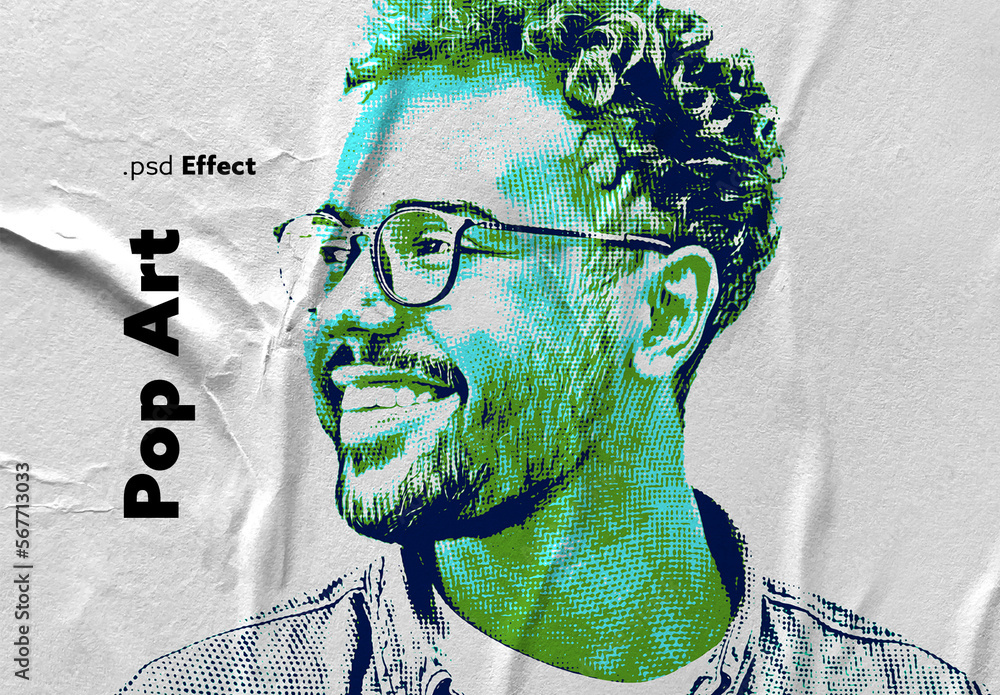 Pop Art Photo Effect Stock Template | Adobe Stock