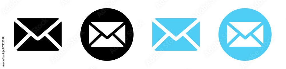 Vetor de Envelope icon set. Email message icon. Mail icon vector. Paper ...