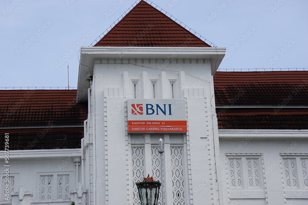 BNI bank heritage buildings in Yogyakarta. BNI bank is one of the ...