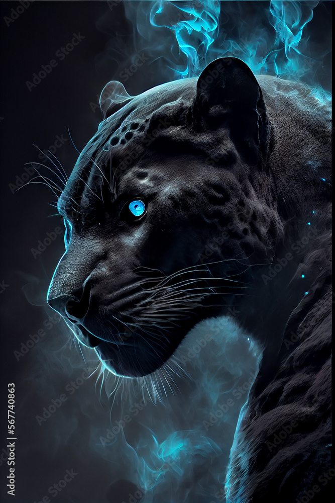 Jaguar Animal On Fire