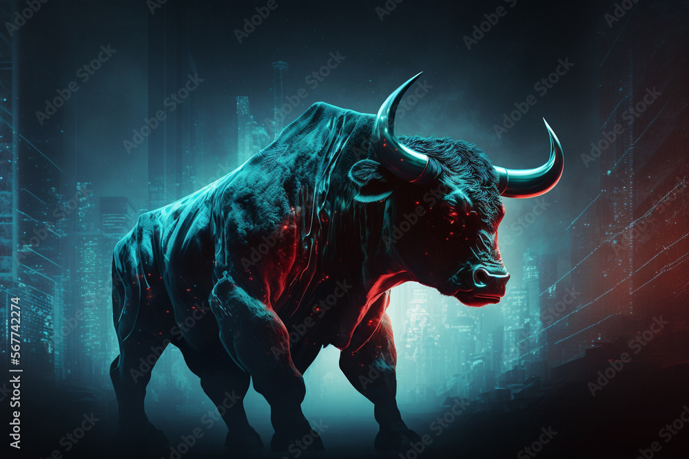 GENERATIVE AI Bull market Stock Illustration | Adobe Stock