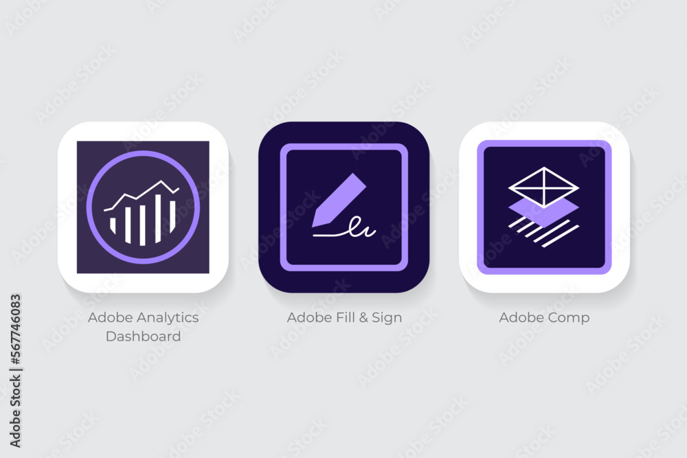 Adobe Analytics Dashboard, Fill and sign, Comp logos Stock Vector ...
