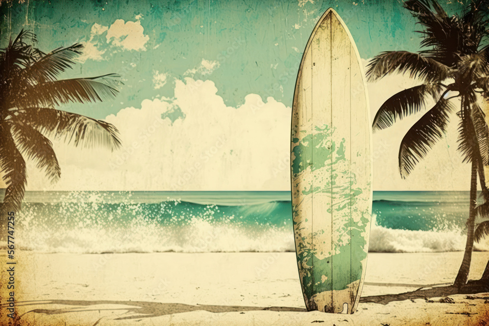 Vintage Surfboard Wallpaper