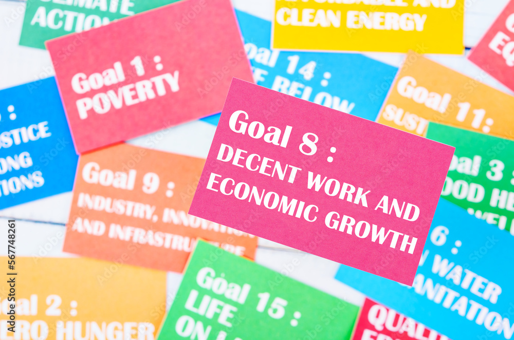 The Goal 8 Decent Work And Economic Growth The Sdgs 17 Development