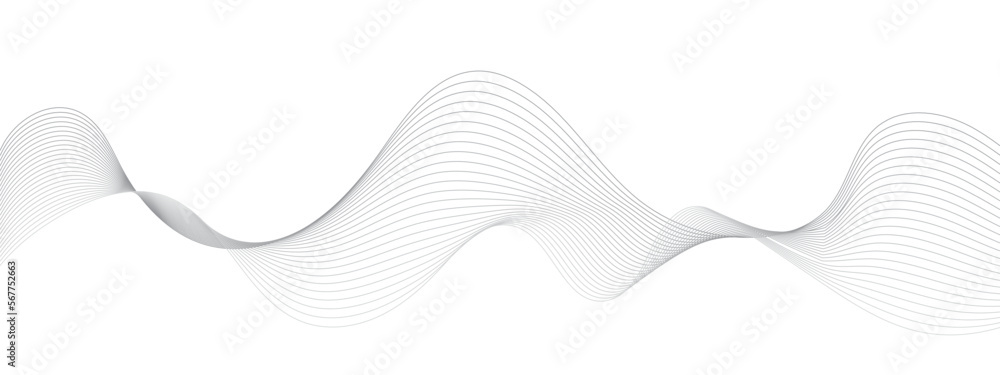 Abstract grey, white smooth element swoosh speed wave modern stream ...