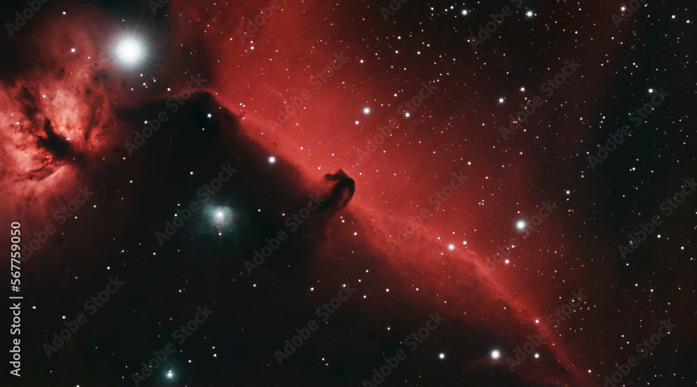 A real picture of the Horsehead nebula which is out of oxygen and ...