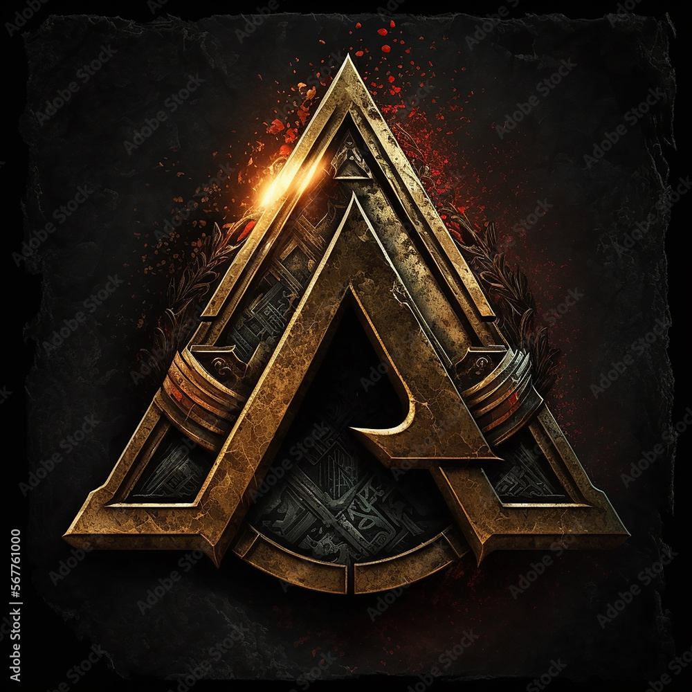 letter a gaming logo ai generated Stock-Illustration | Adobe Stock